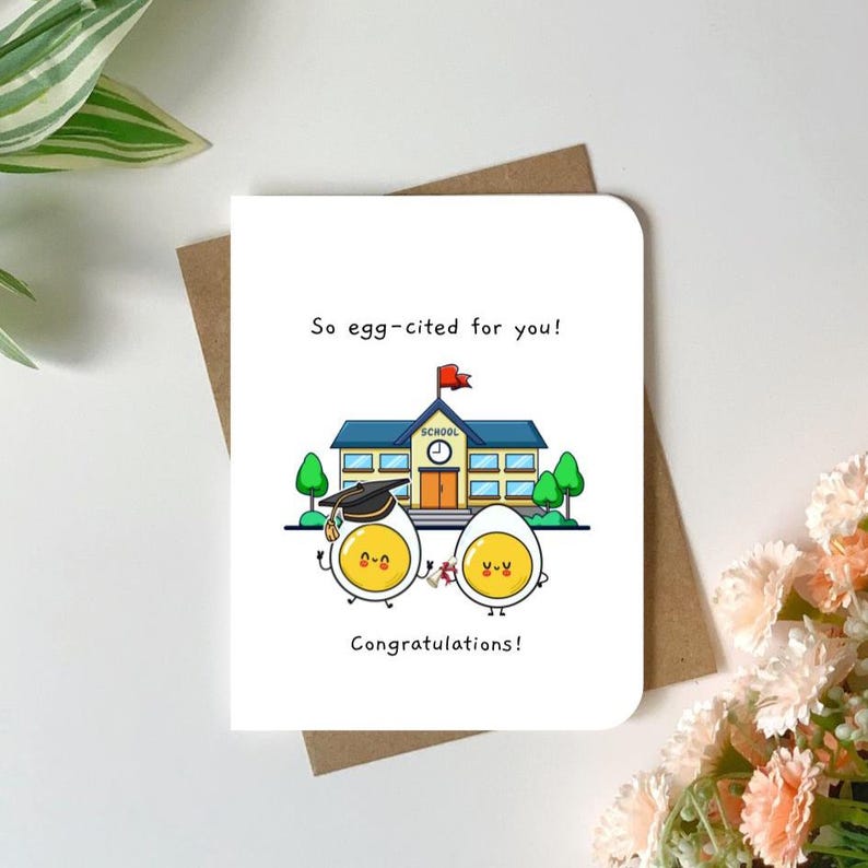 Congratulations, so Egg-cited for You Graduation Card Graduation Gift ...