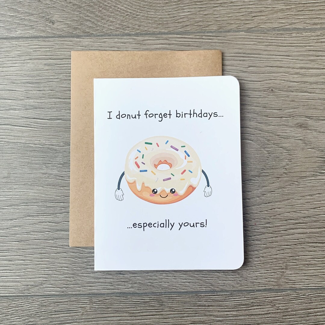 Birthday Card i Donut Forget Birthdays Especially - Etsy