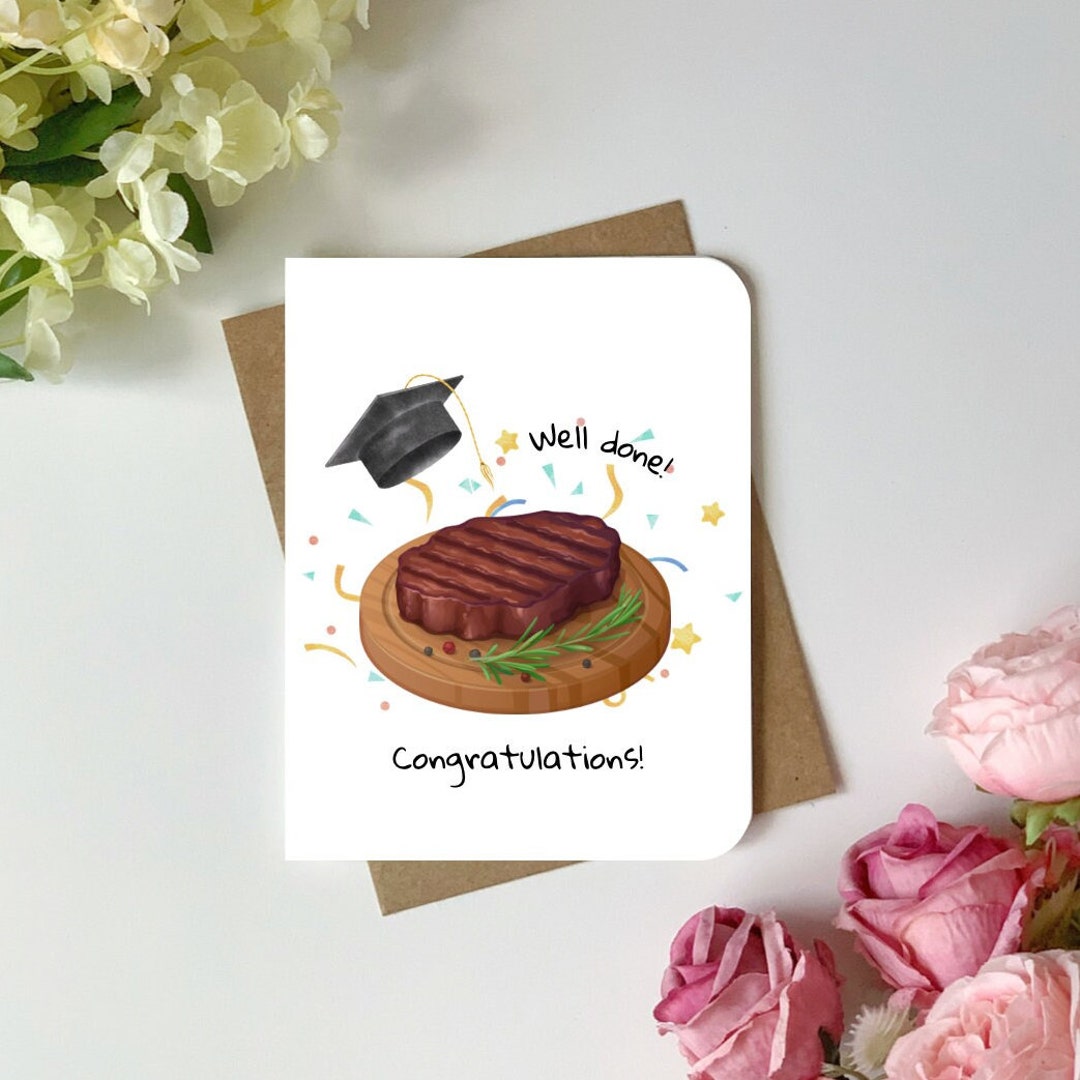 Graduation Card Well Done Congratulations Greeting Card for Graduation Congratulations for Him ...