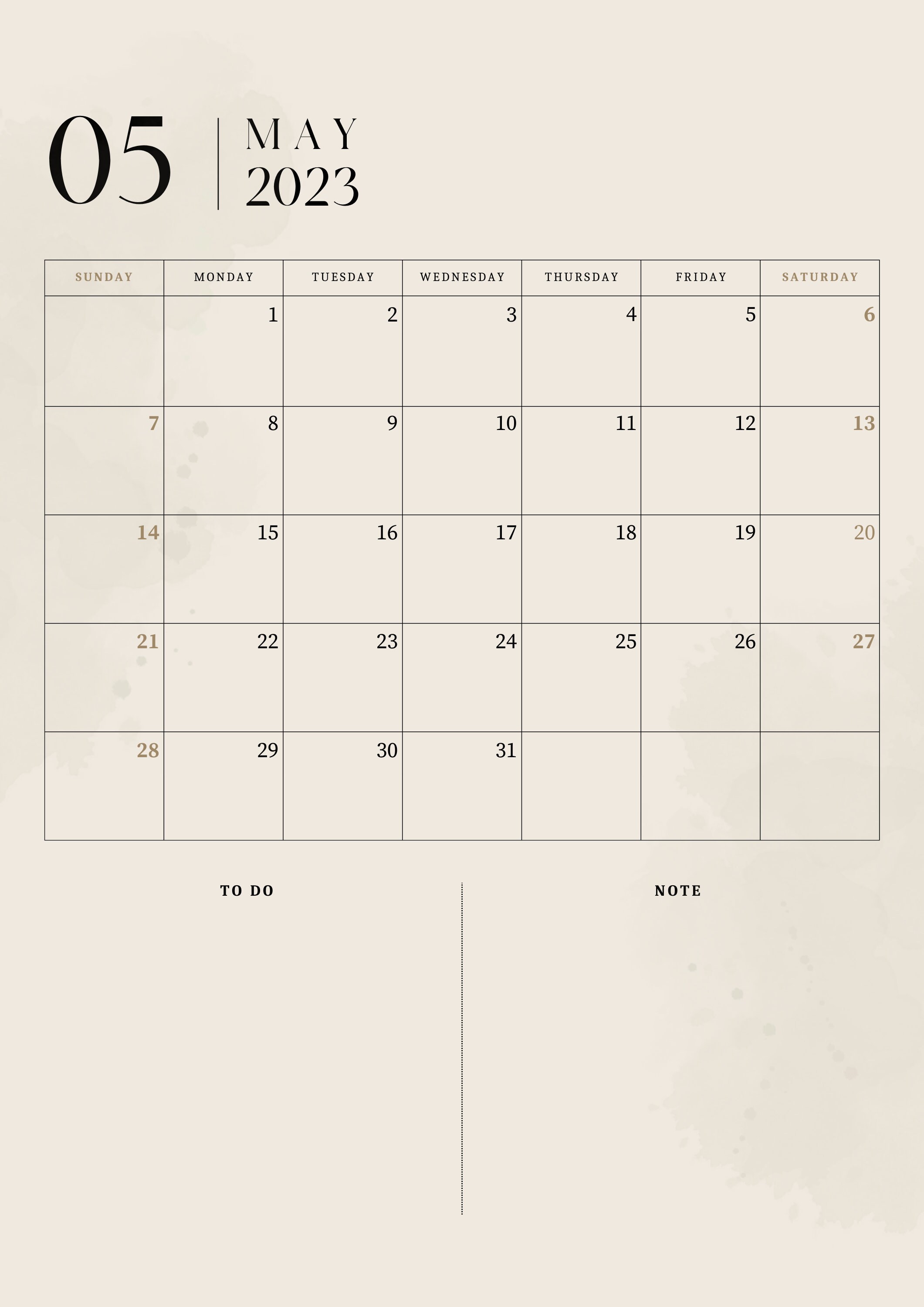 Printable 2023 Calendar, Full Year Printable, Office Calendar, Home ...