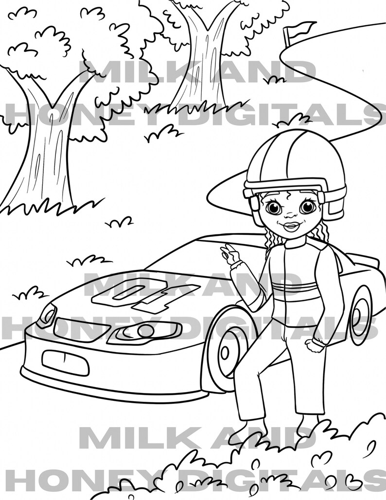 African American Children Coloring Pages, Instant Download and ...