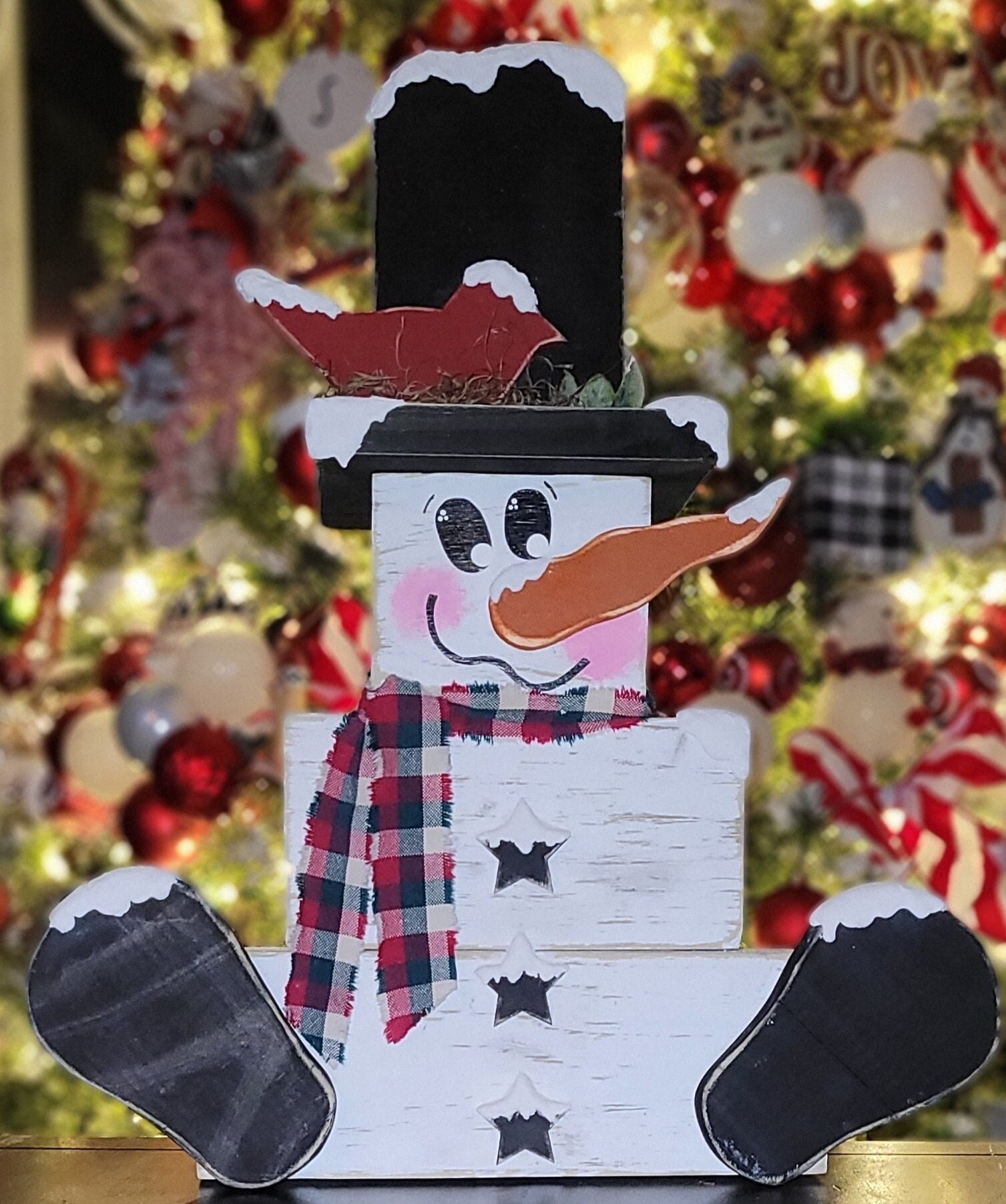 Rustic Wooden Snowman - Etsy