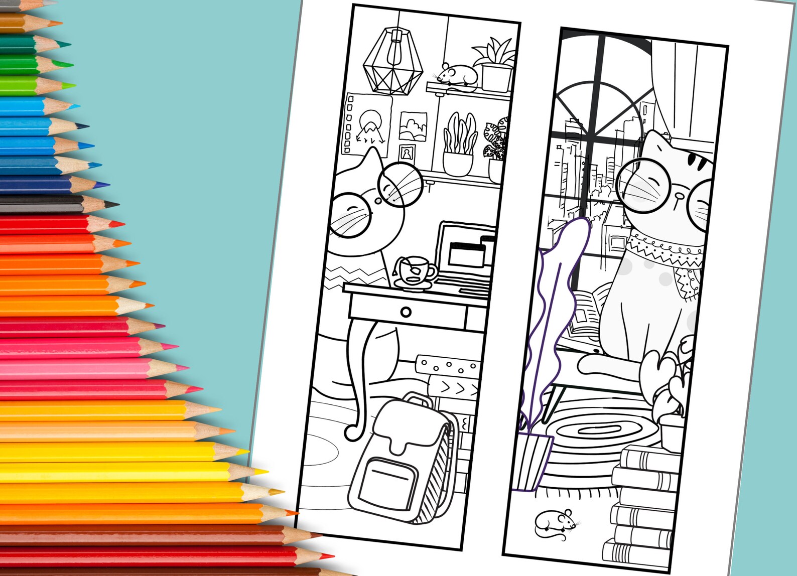 Printable Coloring Bookmarks, DIY Bookmarks, Back to School, Reading ...