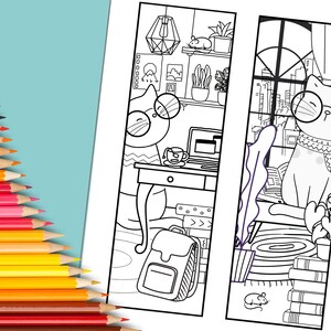 Printable Coloring Bookmarks, DIY Bookmarks, Back to School, Reading ...