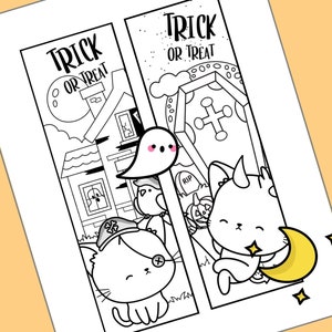 Halloween Coloring Pages, Bookmarks Printable, Bookmarks Template ...