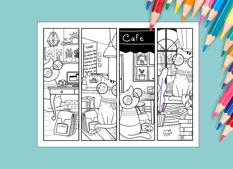 Printable Coloring Bookmarks, DIY Bookmarks, Back to School, Reading ...