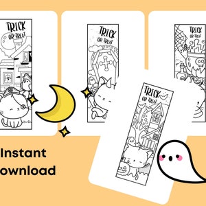 Halloween Coloring Pages, Bookmarks Printable, Bookmarks Template ...