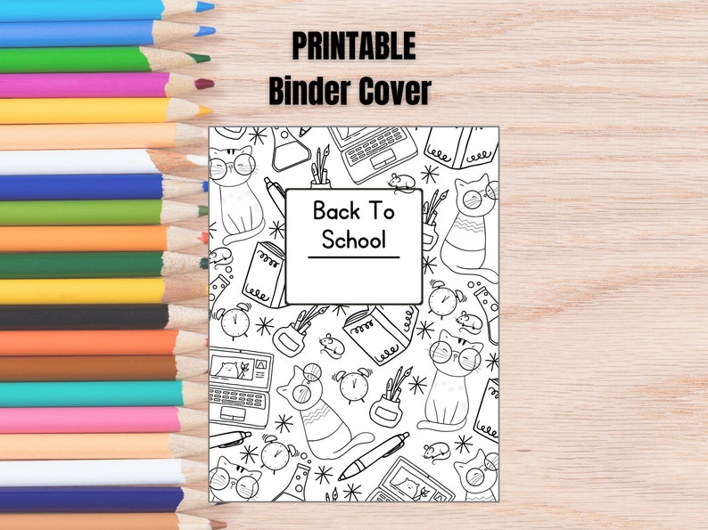 Binder Cover Page Printable Binder Cover Template Binder - Etsy
