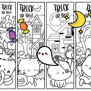 Halloween Coloring Pages, Bookmarks Printable, Bookmarks Template ...