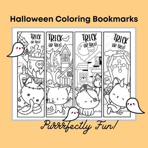 Halloween Coloring Pages, Bookmarks Printable, Bookmarks Template ...