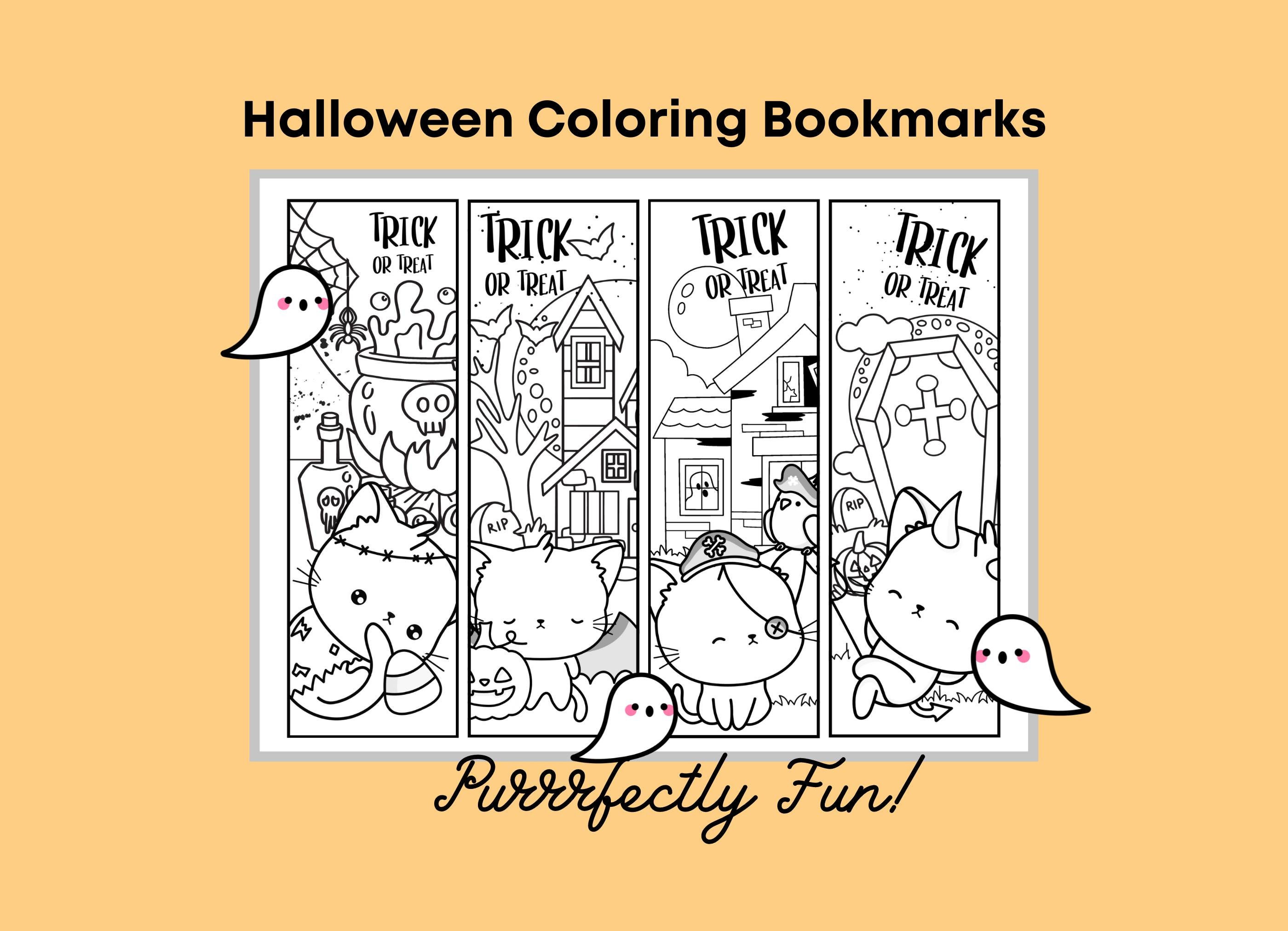 Halloween Coloring Pages, Bookmarks Printable, Bookmarks Template ...