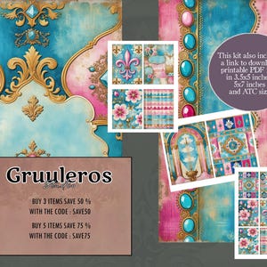 Printable Victorian Paper, Texture Theme, Journal Embellishment, Luxury ...