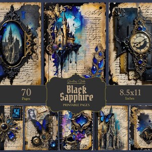 Victorian Goth Junk Journal Kit, Book of Shadows, Digital Download ...