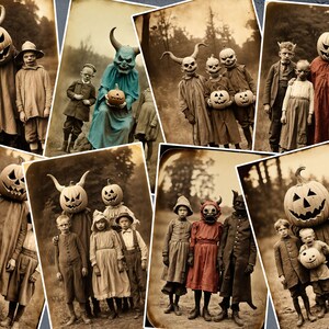 Printable Creepy Vintage Photos Scary Halloween Collage Images Antique ...