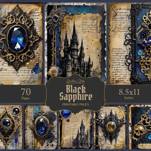 Victorian Goth Junk Journal Kit, Book of Shadows, Digital Download ...