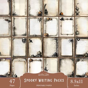 Halloween Printable Stationery Writing Papers, Printable Pumpkins ...