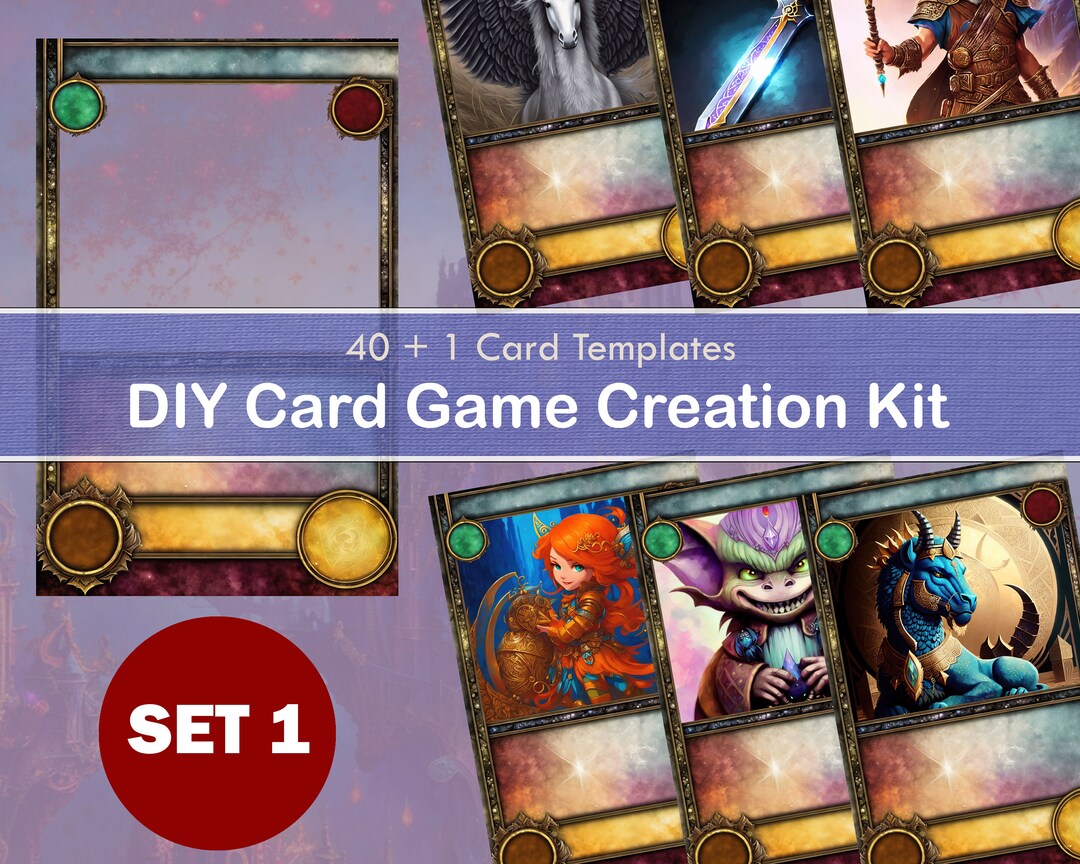 40 1 Fantasy Card Game Templates Png Board Game Assets - Etsy