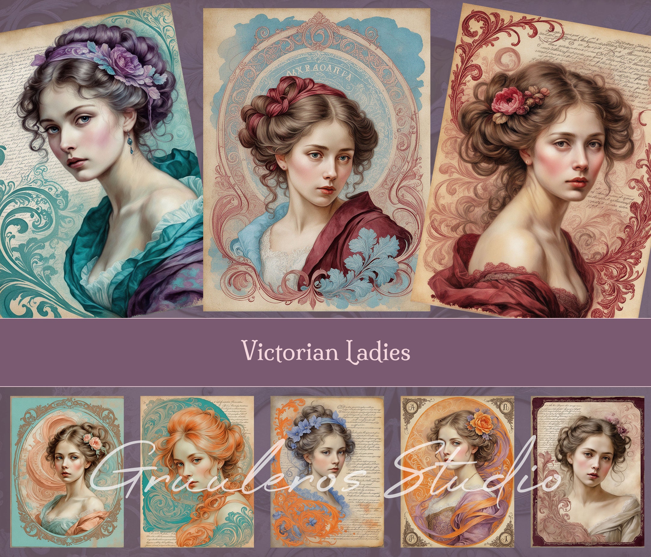 Victorian Women Junk Journal Pages, Victorian Ladies Junk Journal ...