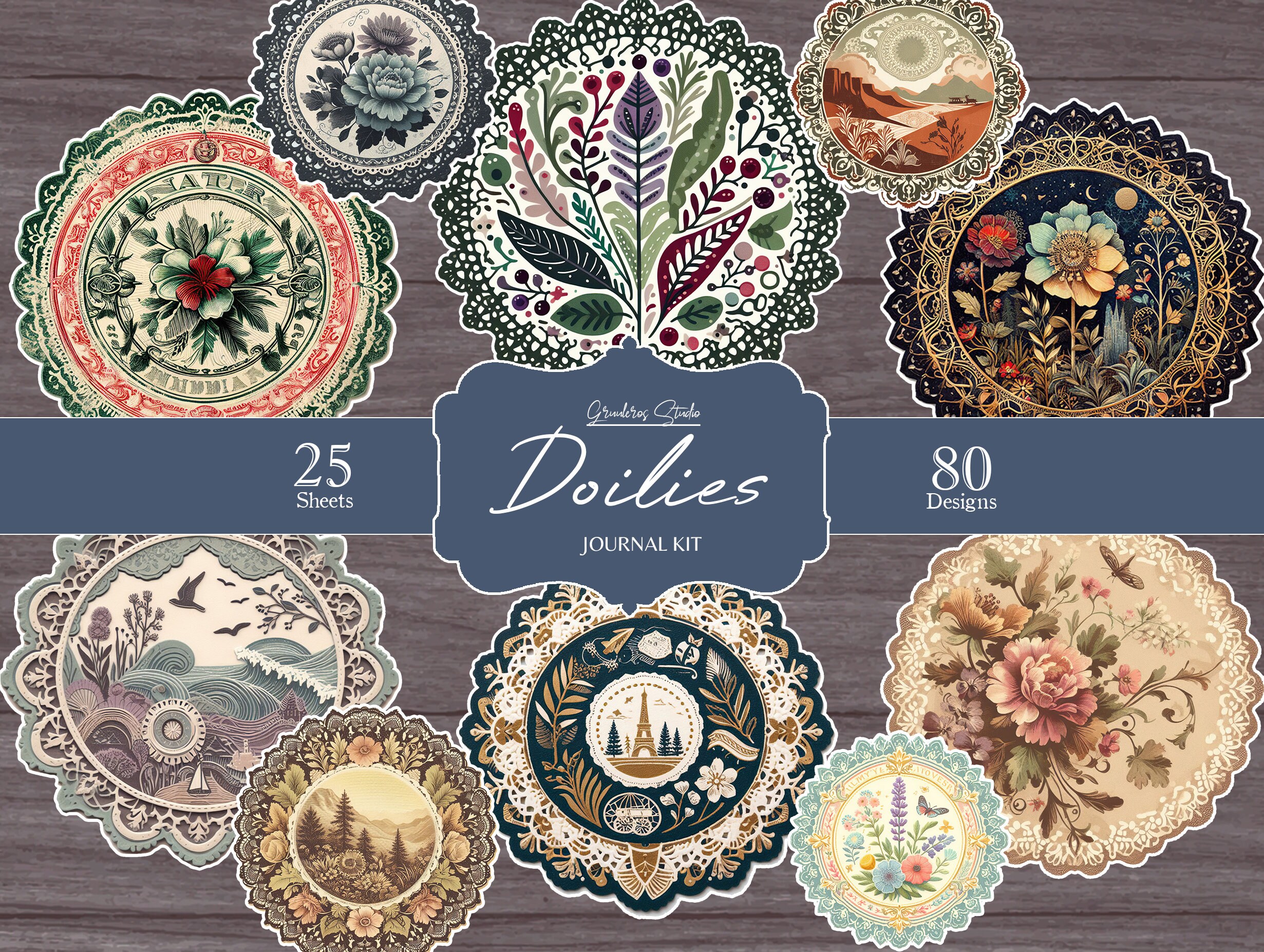 A4 Prints, Paper Doilies, Vintage Doily, Junk Journal, Scrapbooking ...