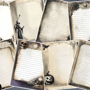 Halloween Printable Stationery Writing Papers, Printable Pumpkins ...