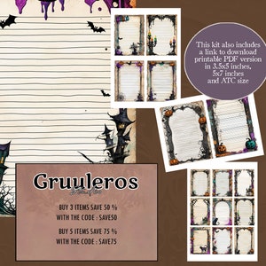 Halloween Printable Stationery, Black Cat Stationery, Letter Writing ...