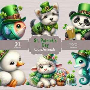30 PNG St.patrick’s Day Animals Clipart, Transparent Background, Bonus ...