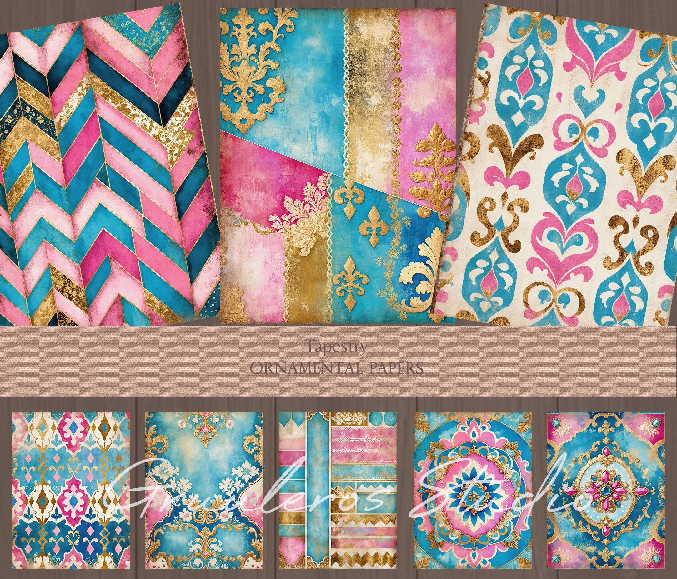 Printable Victorian Paper, Texture Theme, Journal Embellishment, Luxury ...