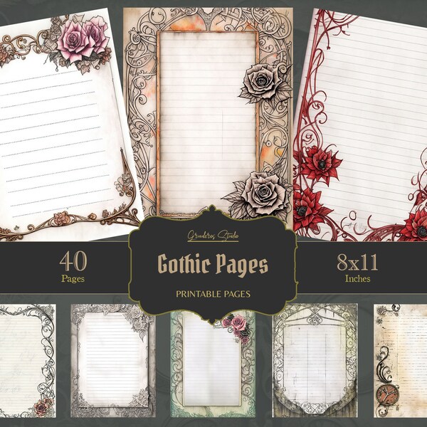 Gothic Paper - Etsy