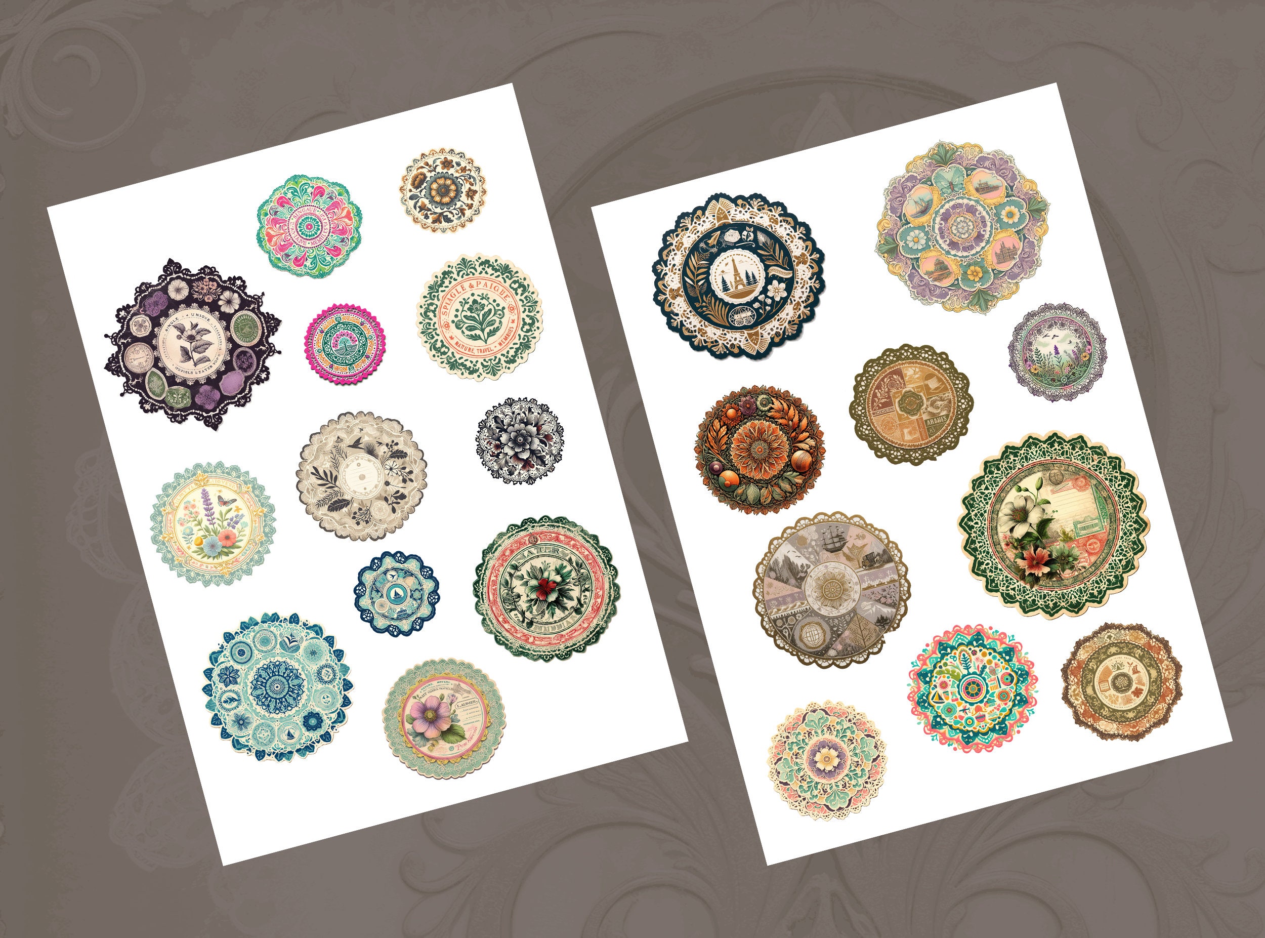 A4 Prints, Paper Doilies, Vintage Doily, Junk Journal, Scrapbooking ...