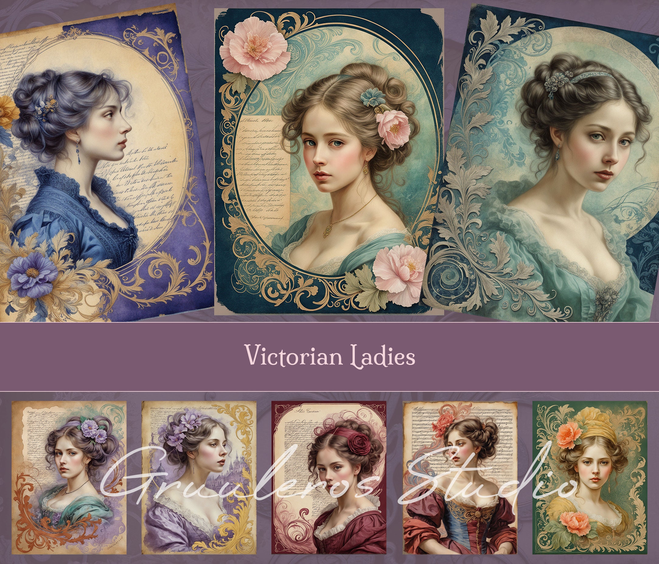 Victorian Women Junk Journal Pages, Victorian Ladies Junk Journal ...