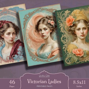 Victorian Women Junk Journal Pages, Victorian Ladies Junk Journal ...