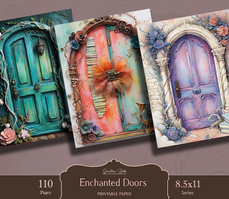 Fantasy Doors Printable Kit: Whimsical Junk Journal Ephemera (digital ...