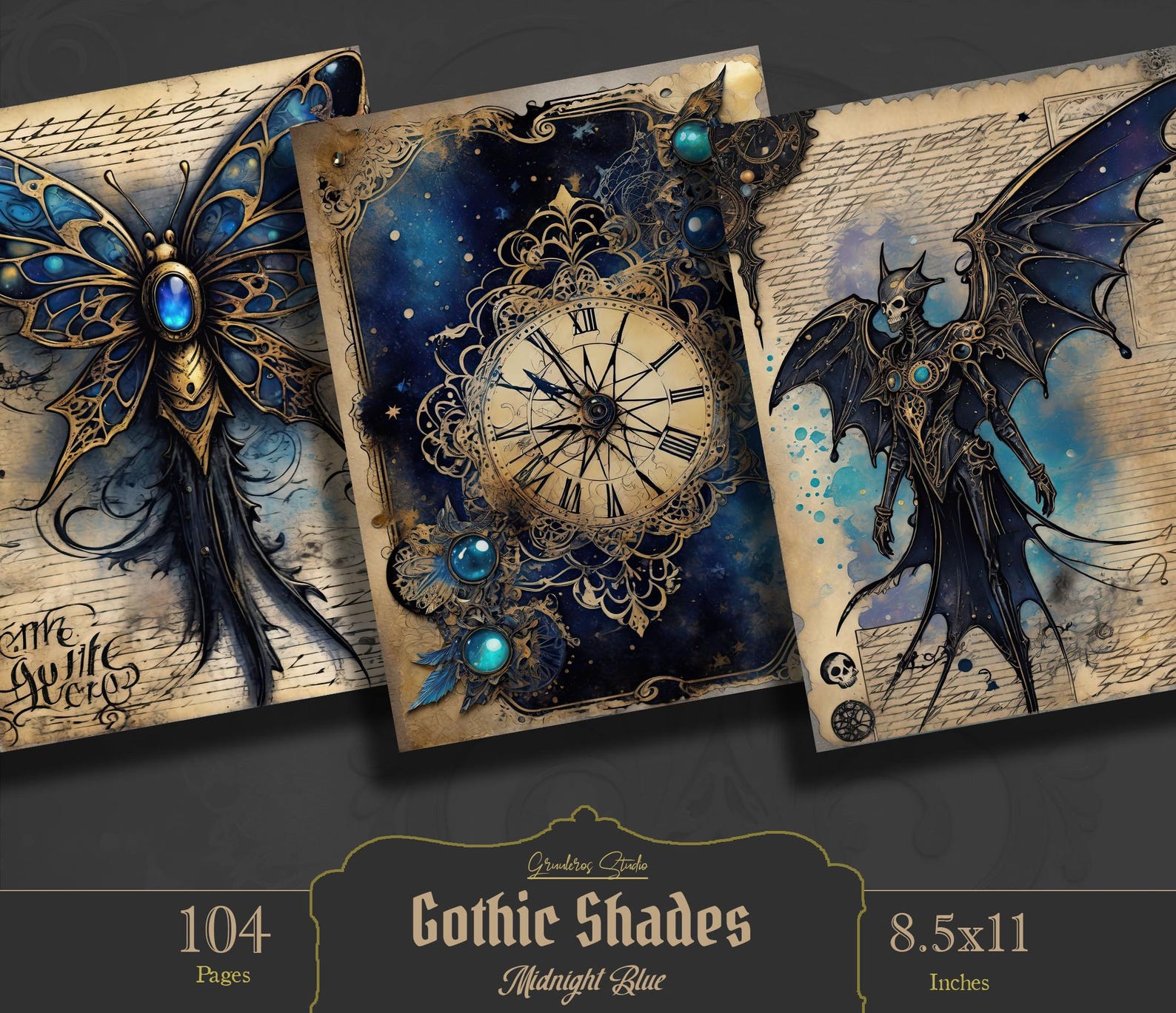 Dark Gothic Old Castle Journal Papers, Junk Journal, Instant Download ...