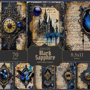 Victorian Goth Junk Journal Kit, Book of Shadows, Digital Download ...