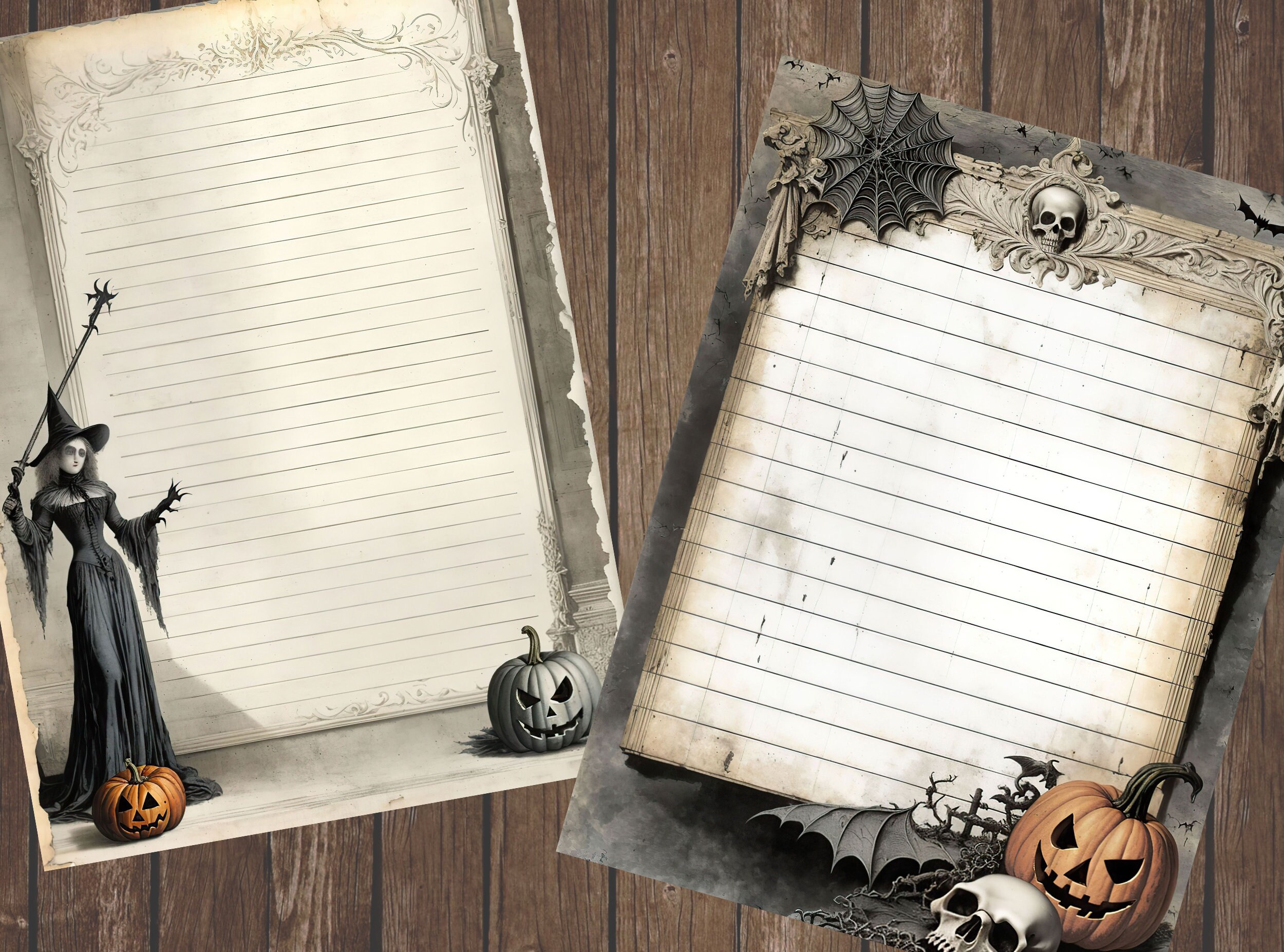 Halloween Printable Stationery Writing Papers, Printable Pumpkins ...