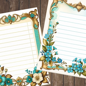 Writing Paper Pack, Printable Stationery Lined Paper, Printable ...