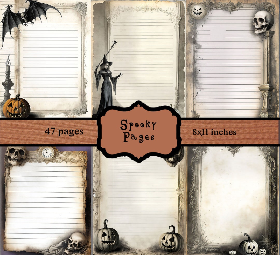 Halloween Printable Stationery Writing Papers, Printable Pumpkins ...