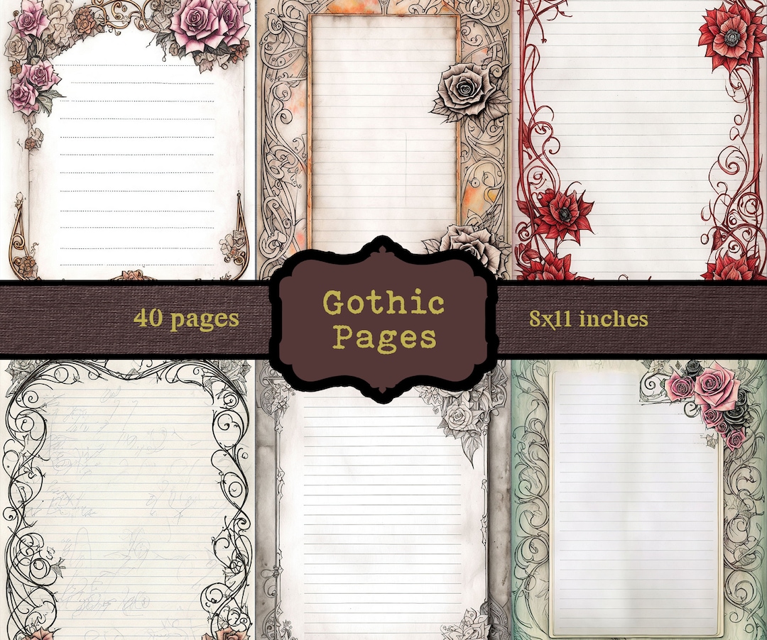 Gothic Stationery Paper Gothic Writing Paper Dark Academia - Etsy
