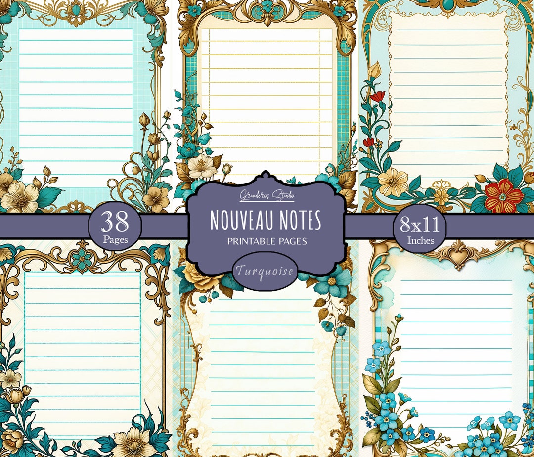 Writing Paper Pack, Printable Stationery Lined Paper, Printable ...