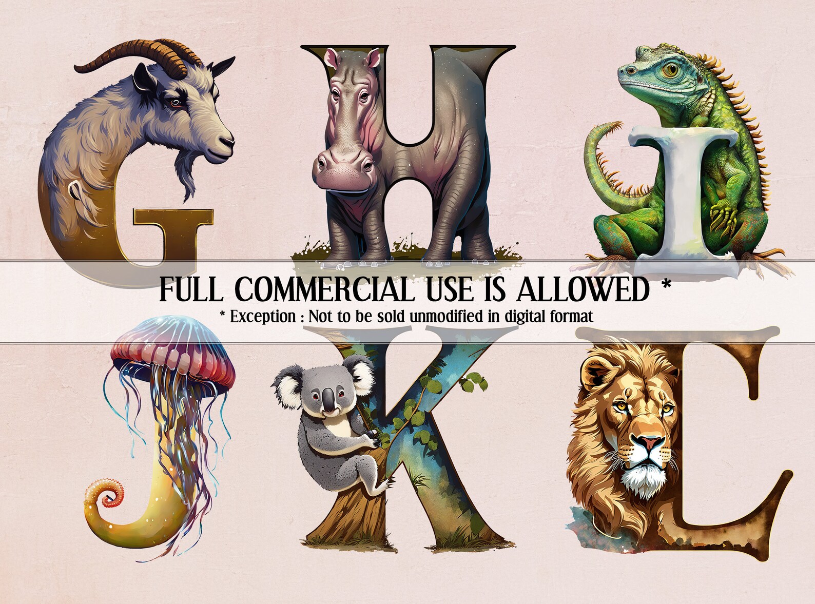 Cute Animal Alphabet Clipart Bundle Transparent PNG, Bundle Clipart ...