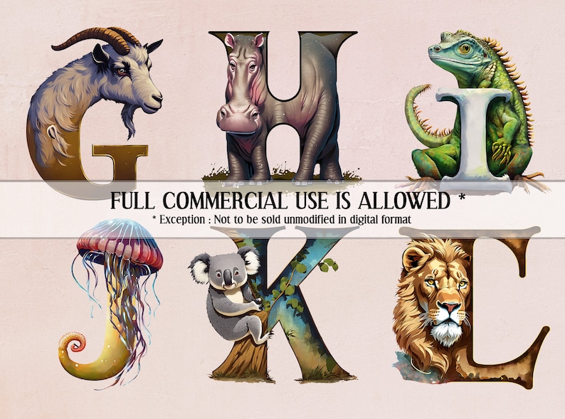 Cute Animal Alphabet Clipart Bundle Transparent PNG, Bundle Clipart ...