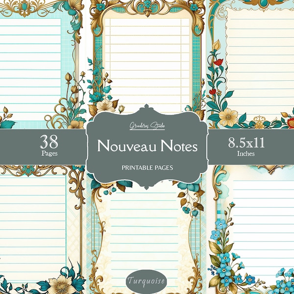 Decorative Lined Writing Paper - Etsy