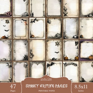 Halloween Printable Stationery Writing Papers, Printable Pumpkins ...