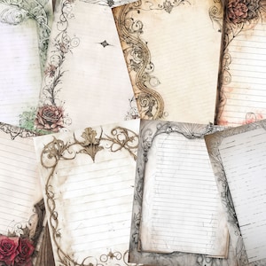 Gothic Stationery Paper, Gothic Writing Paper, Dark Academia Printable ...