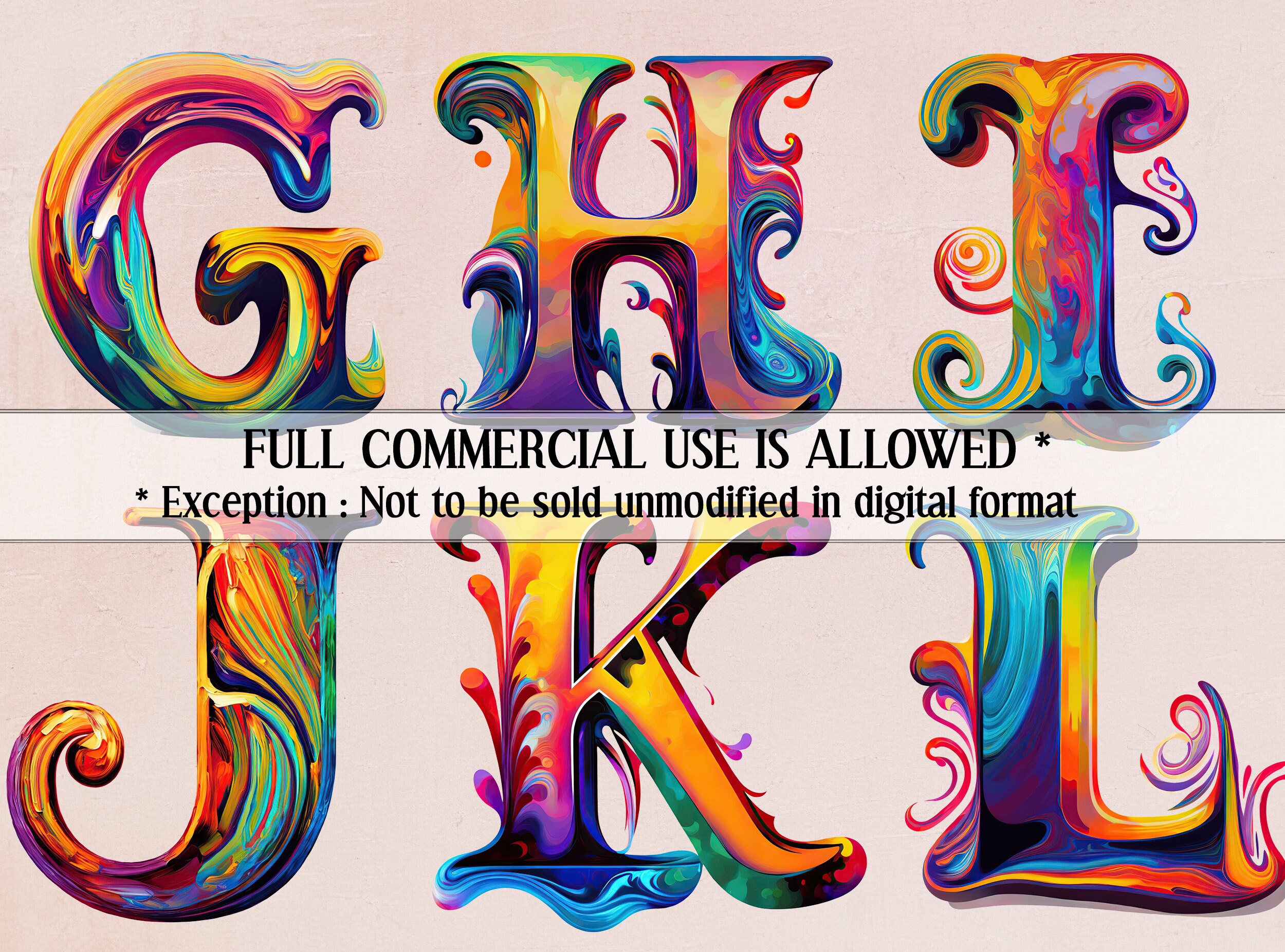 Psychedelic Alphabet, Initials PNG, Psychedelic Art, Psychedelic Decor ...