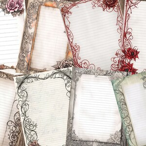 Gothic Stationery Paper, Gothic Writing Paper, Dark Academia Printable ...
