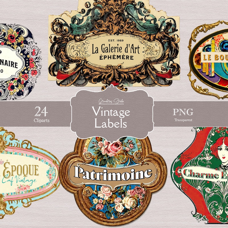 French Labels - Etsy