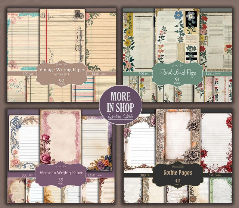 Writing Paper Pack, Printable Stationery Lined Paper, Printable ...