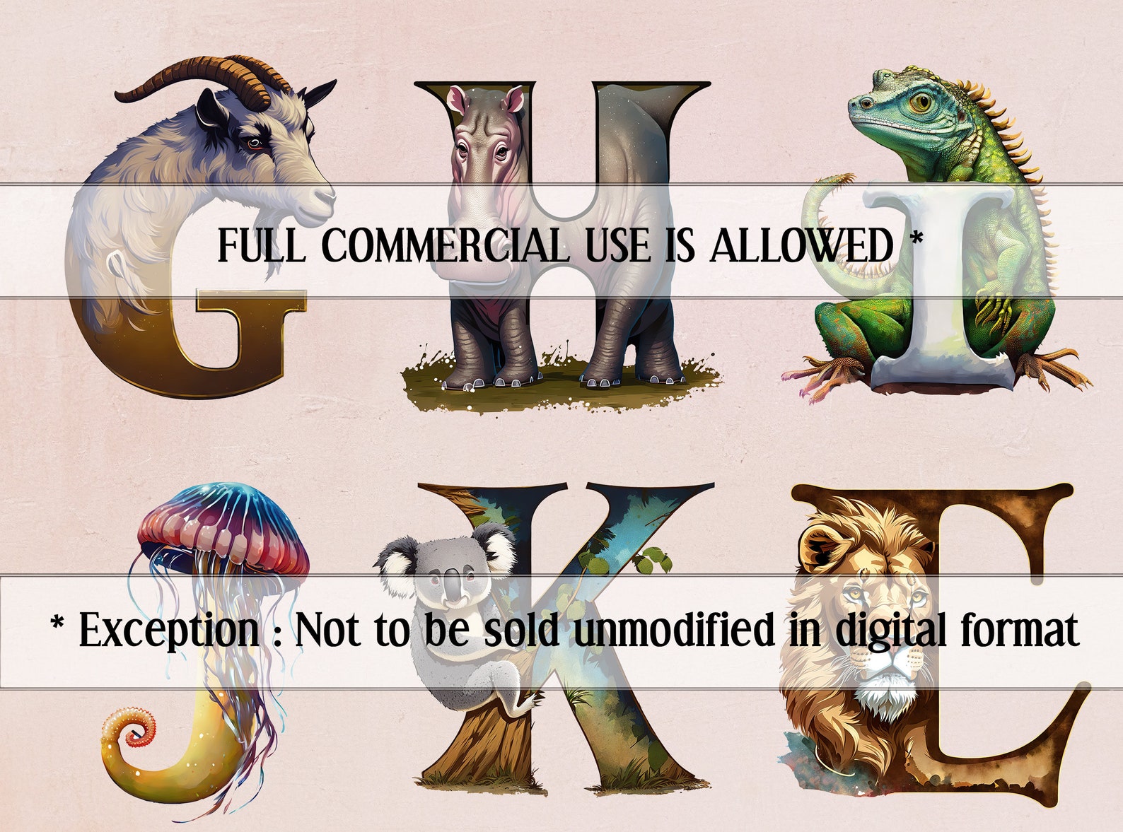 Cute Animal Alphabet Clipart Bundle Transparent PNG Bundle - Etsy