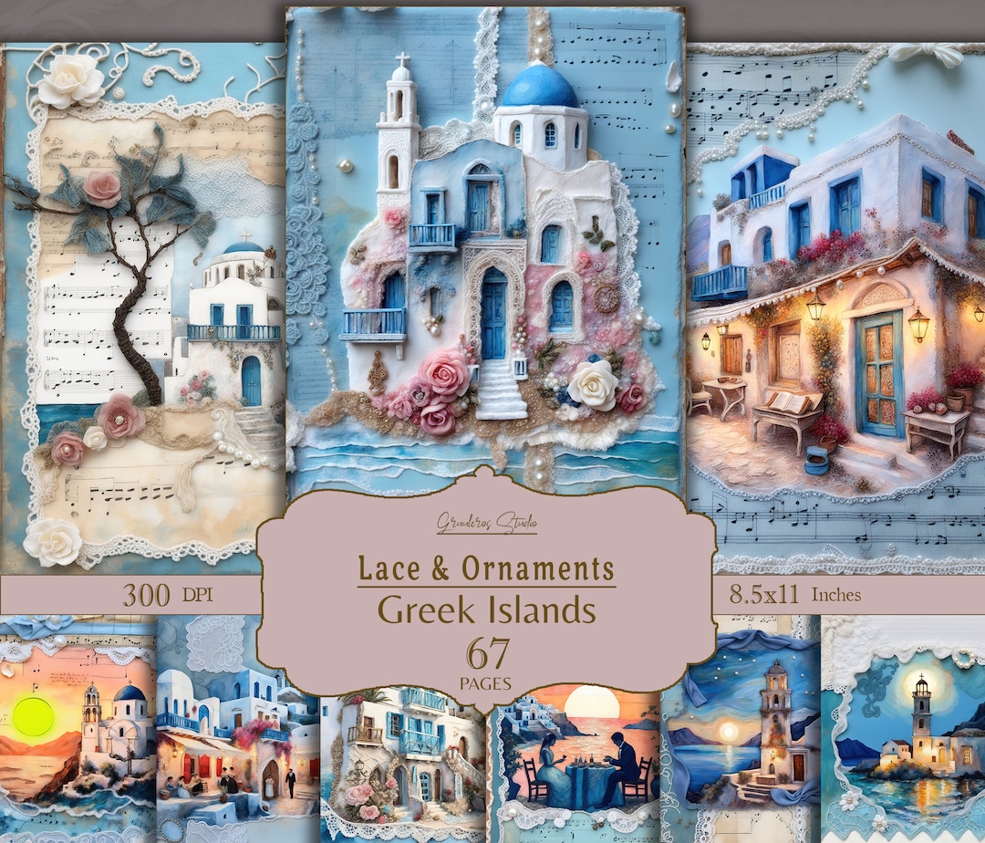 Summer Journal, Digital Paper, Lace Printable, Digital Scrapbooking ...